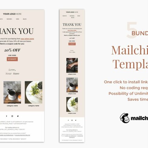 5 Mailchimp Email Templates | MasterBundles