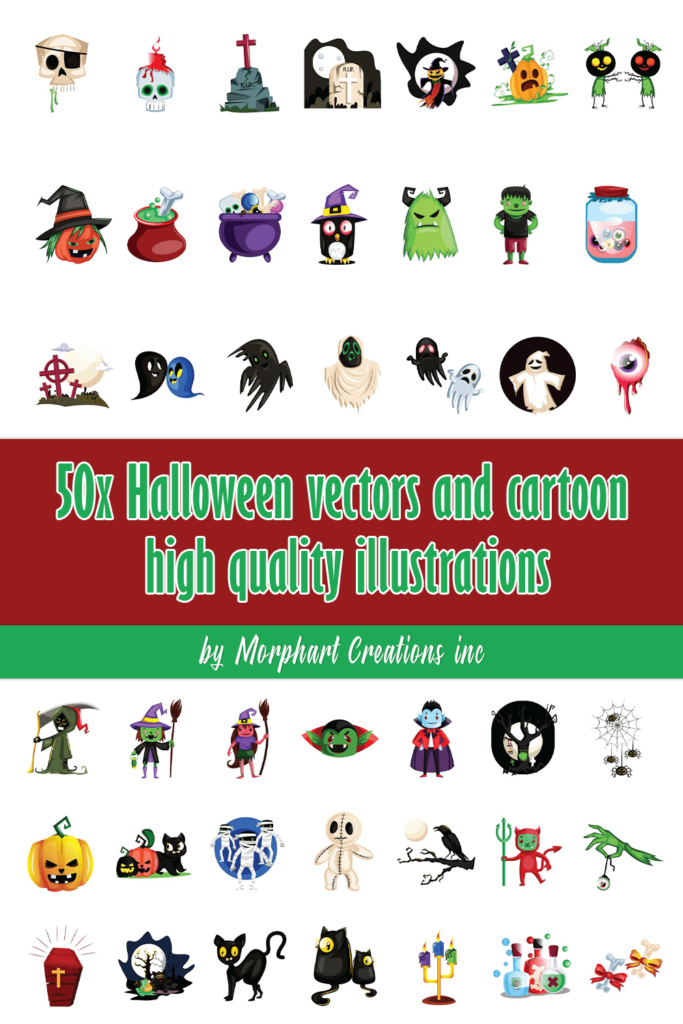 50 Halloween Vectors And Cartoon High Quality Illustrations – MasterBundles