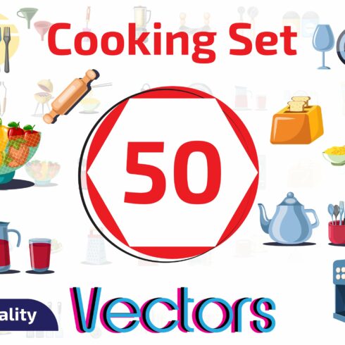 50 Kitchen And Cooking Objects Collection | MasterBundles