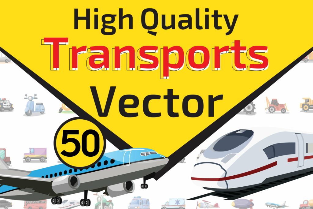 50 Transport Illustration Collection – MasterBundles