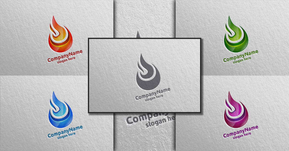 3D Fire Flame Element Logo Design 1 – MasterBundles