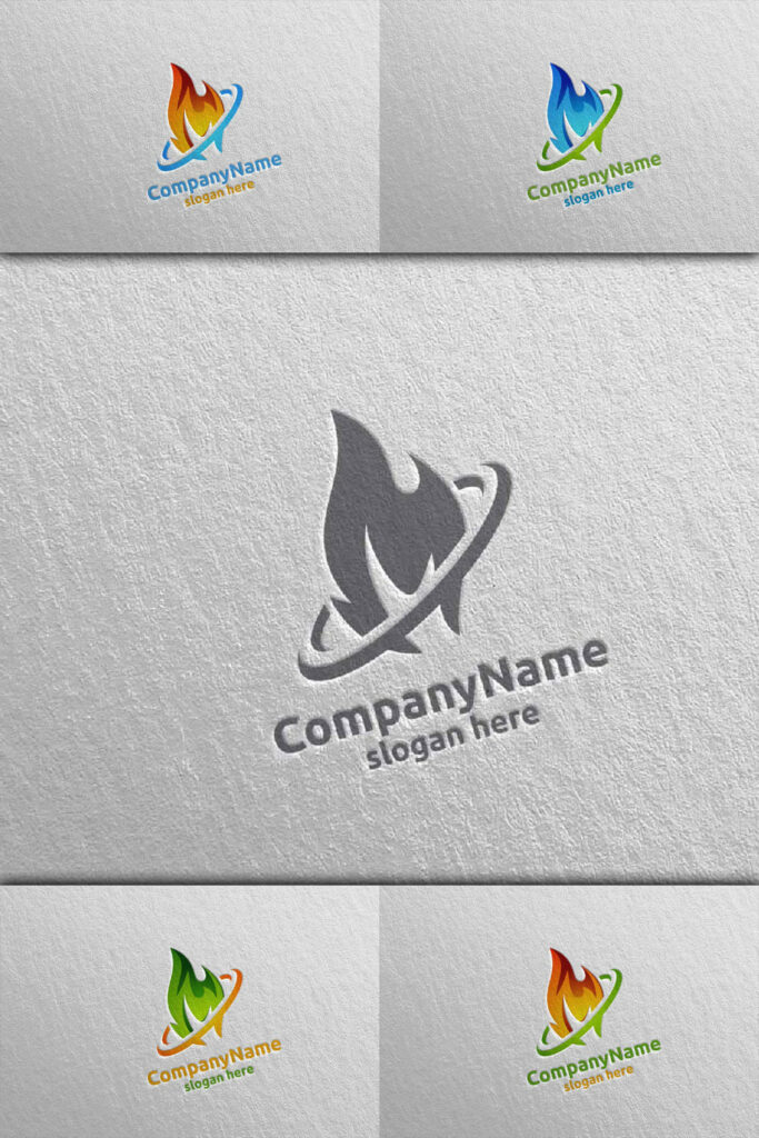 3D Fire Flame Element Logo Design 2 – MasterBundles