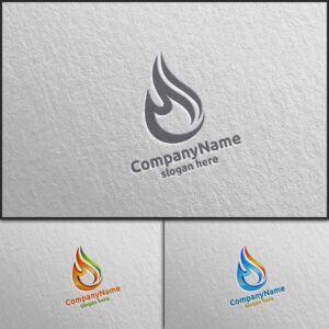3D Fire Flame Element Logo Design 1 | Master Bundles