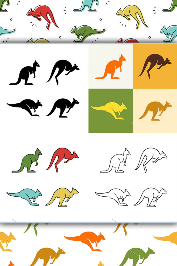 Kangaroo Set + Pattern – MasterBundles