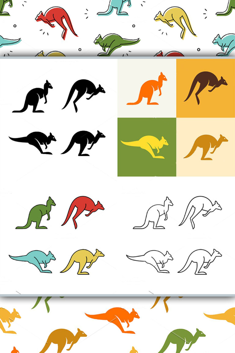Kangaroo Set + Pattern – MasterBundles