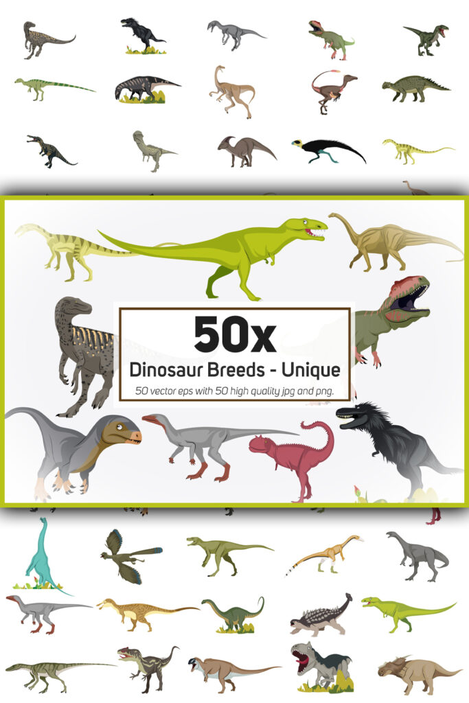 50 Dinosaur Breeds - Unique High Quality Design Collection – MasterBundles