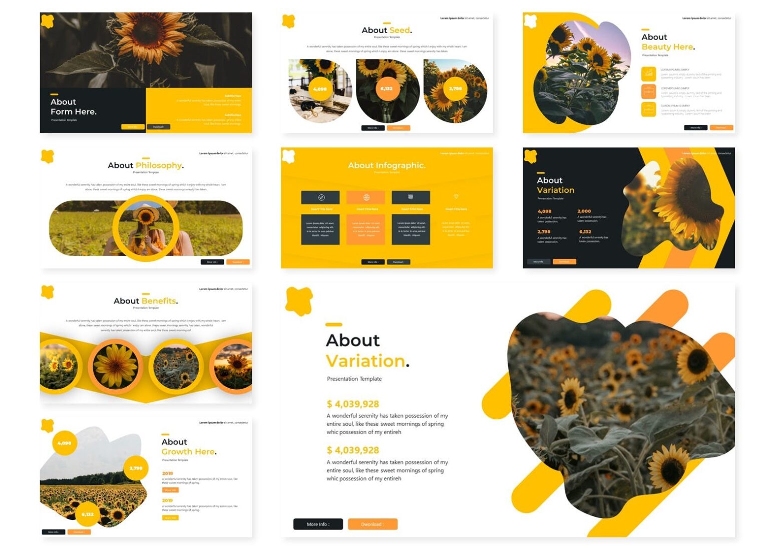Flower | Google Slides Template – MasterBundles
