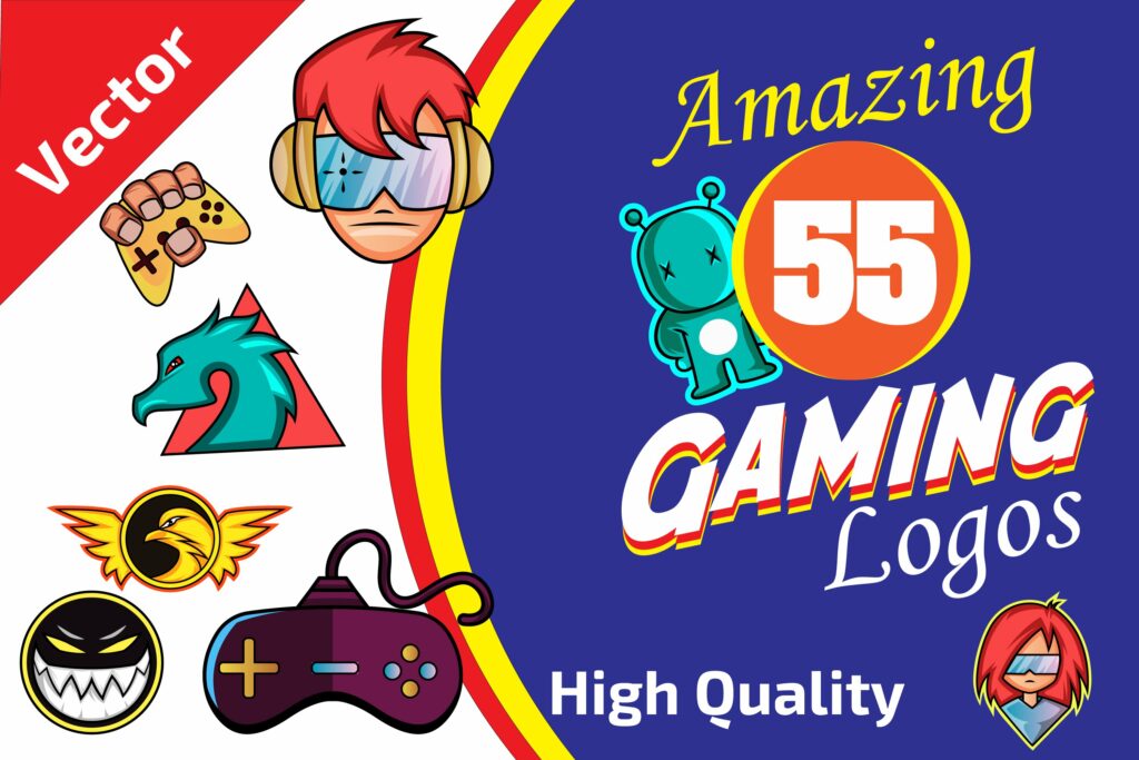 55 Huge Gaming Logo Collection – MasterBundles