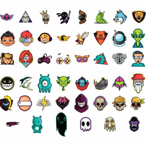 55 Huge Gaming Logo Collection – MasterBundles