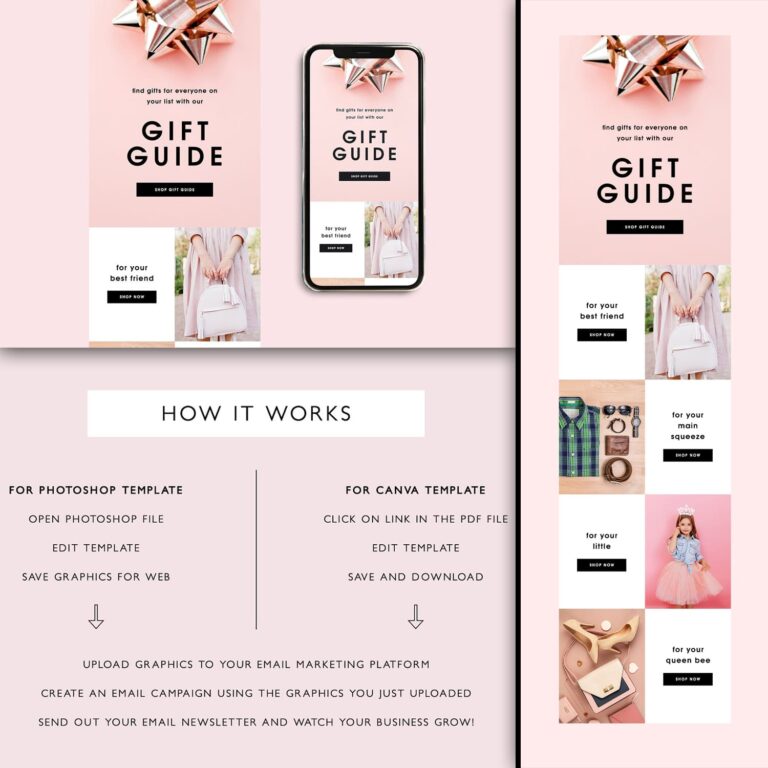 Holiday Gift Guide Email Template – MasterBundles
