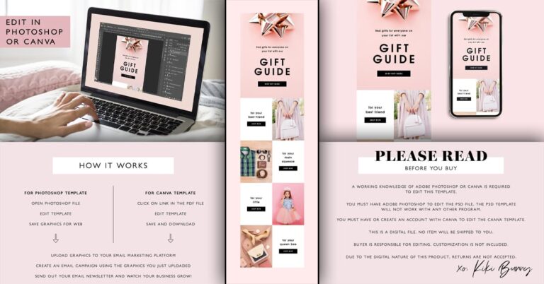 Holiday Gift Guide Email Template – MasterBundles