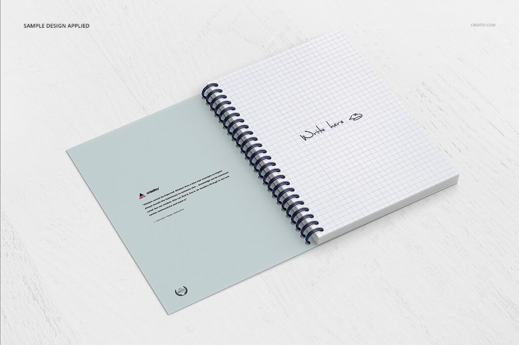 Notebook Mockup Set (3D version) – MasterBundles