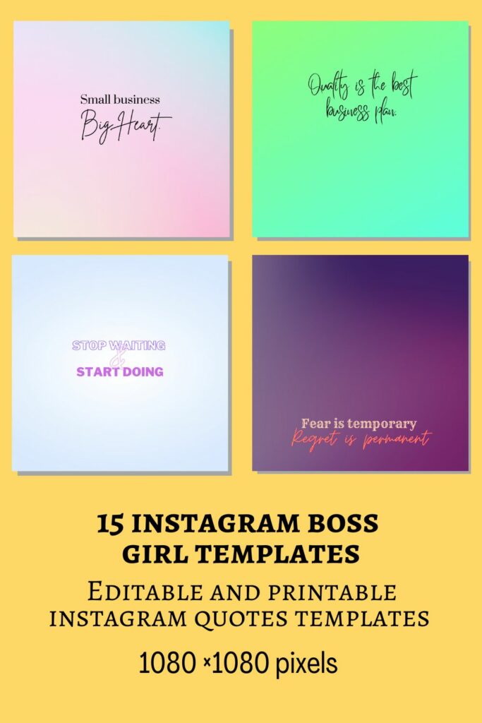 Instagram canva editable and printable templates - MasterBundles