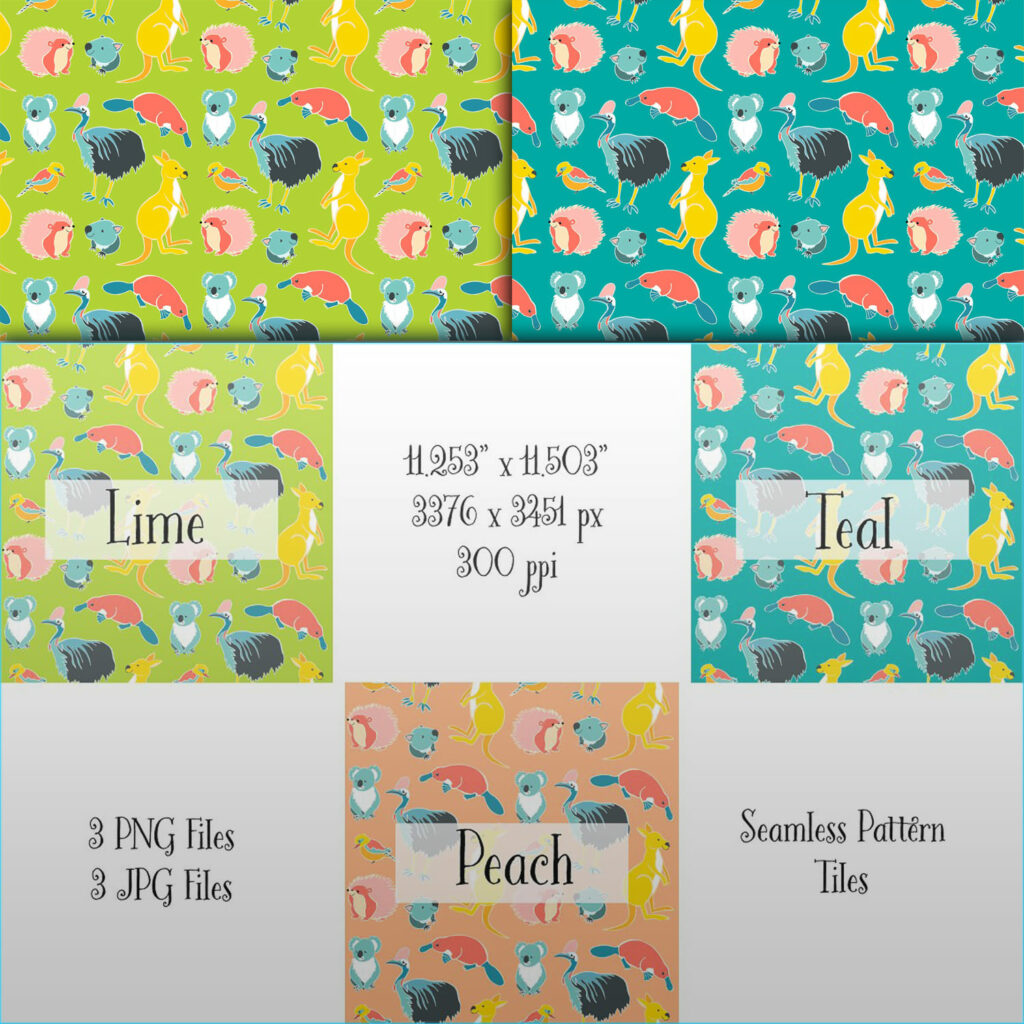 Aussie Animals Seamless Pattern – MasterBundles