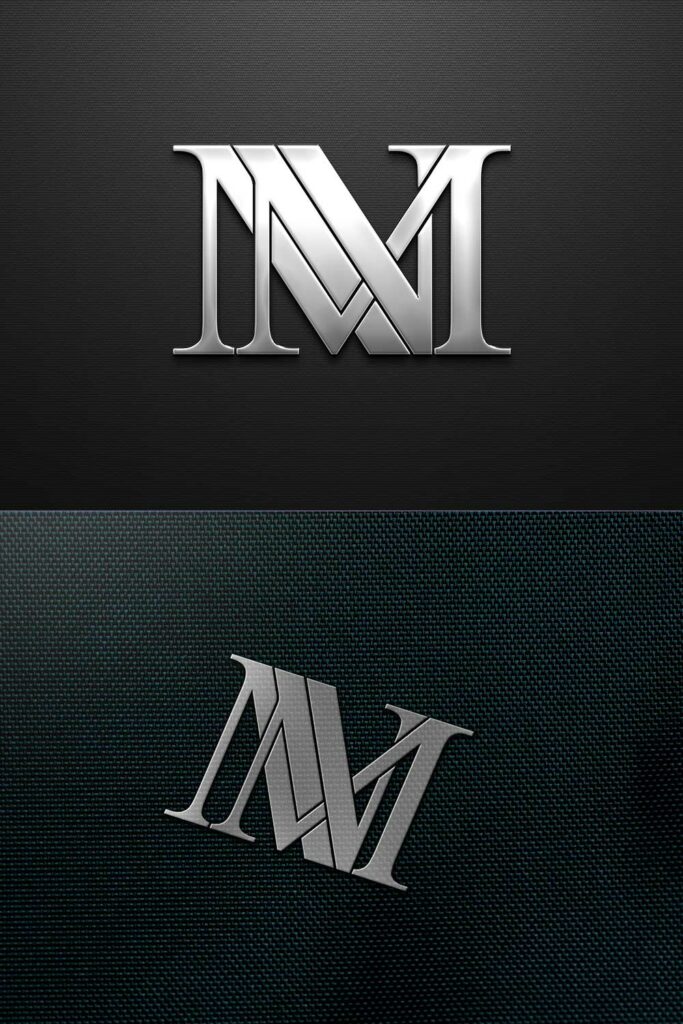 NM Mono Logo Design - MasterBundles