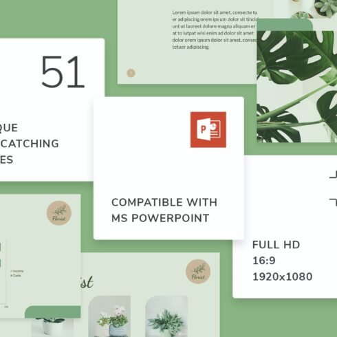 Flower Shop PowerPoint Presentation Template | MasterBundles