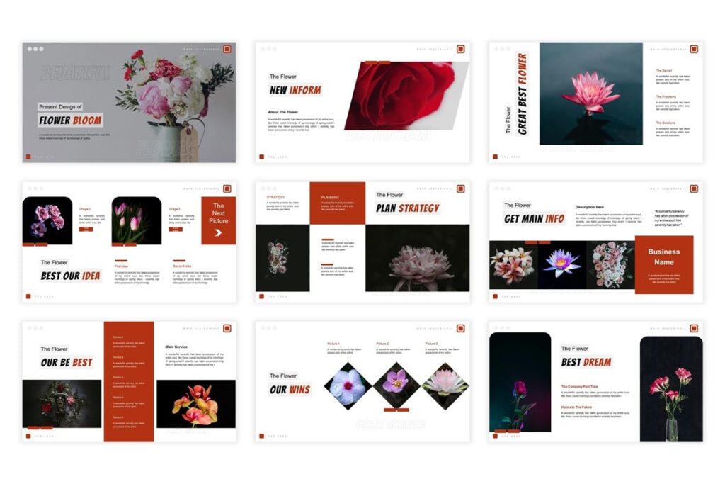 Flower Bloom - Powerpoint Template – MasterBundles