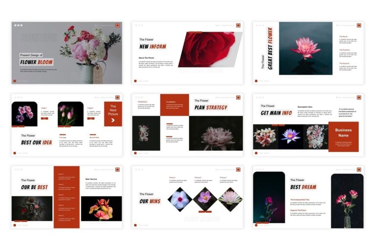 Flower Bloom - Powerpoint Template – MasterBundles