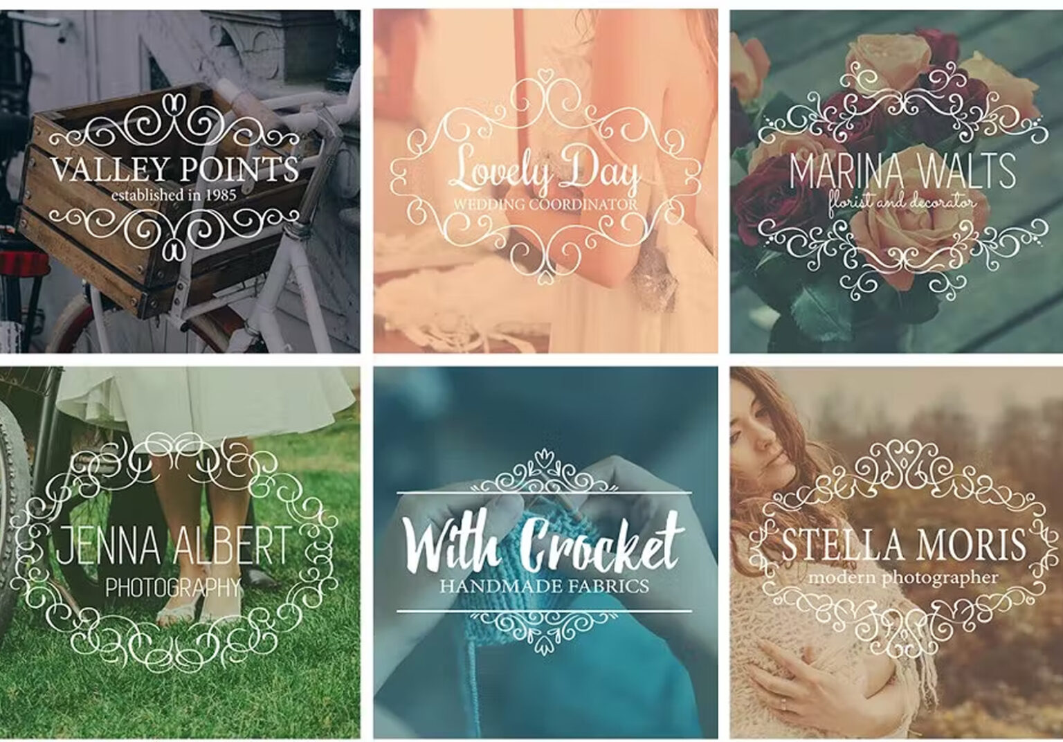 ornate branding and logos bundle - MasterBundles