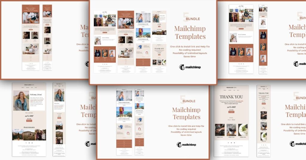 5 Mailchimp Email Templates – MasterBundles