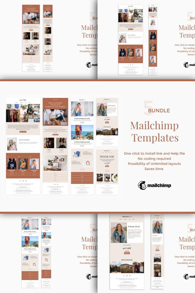 5 Mailchimp Email Templates – MasterBundles