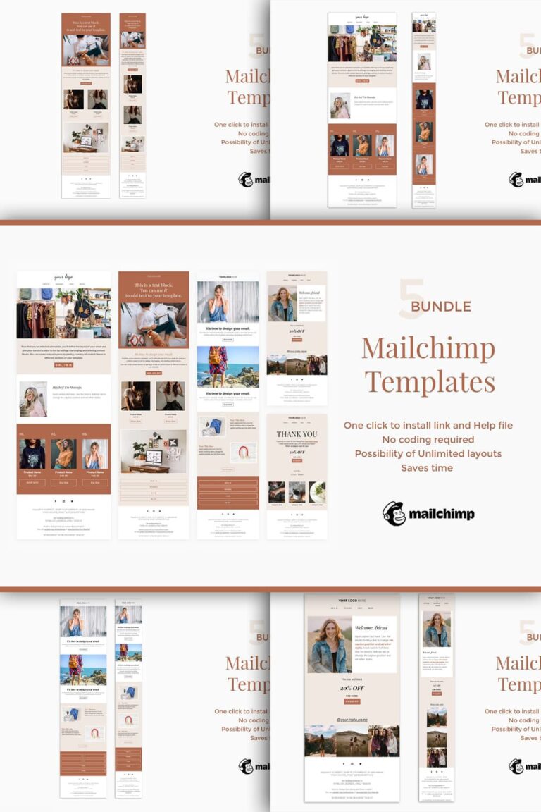 5 Mailchimp Email Templates – MasterBundles