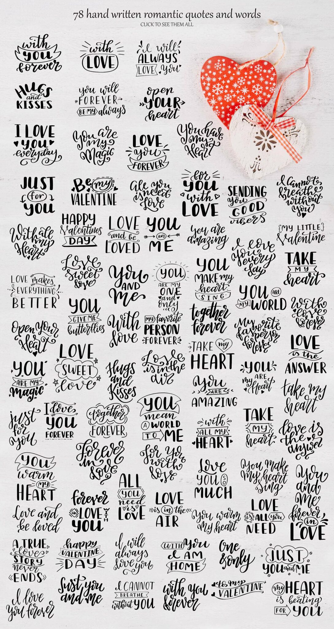 Quotes About Love - Lettering Pack – MasterBundles