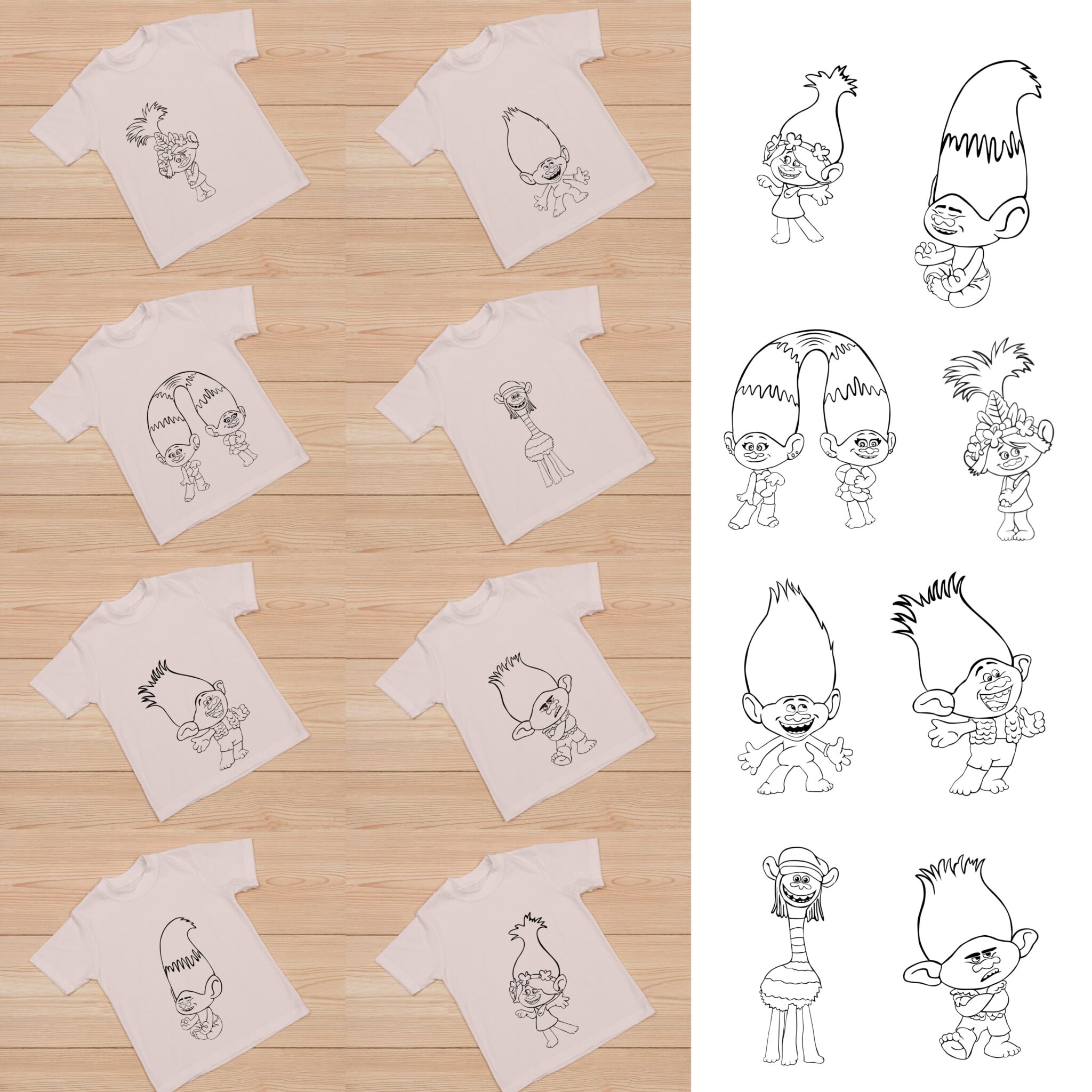 8 Outlne Troll T-shirt Designs – MasterBundles