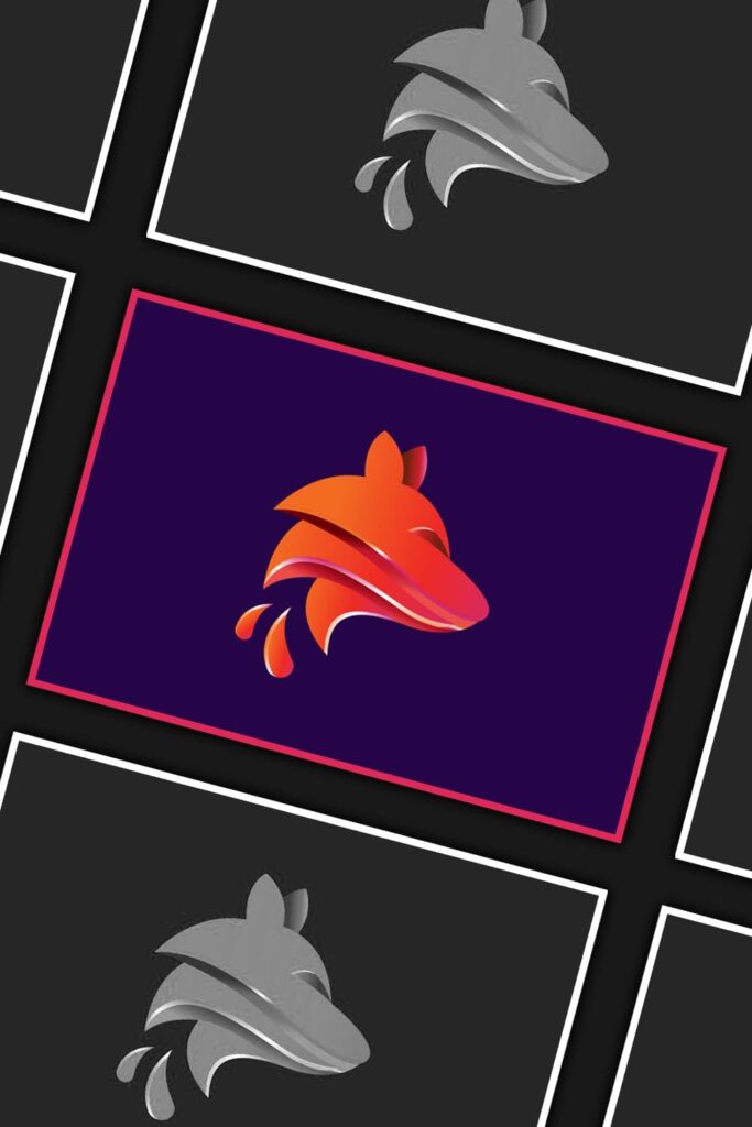 Fox Face 3D Vector Logo – MasterBundles