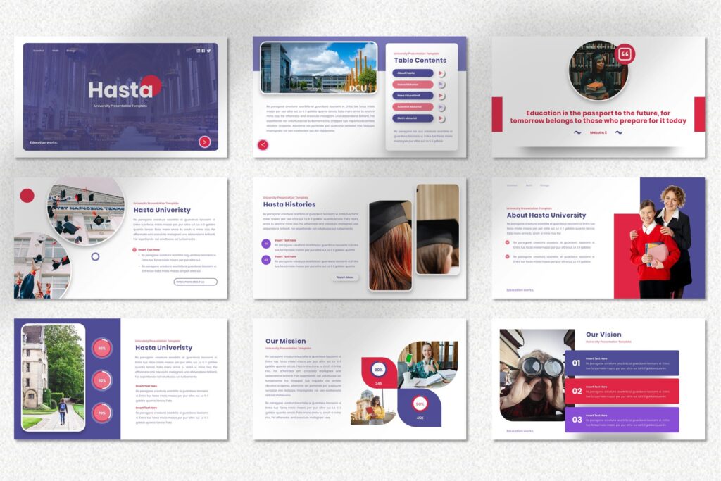 Hasta - University Powerpoint Template – MasterBundles