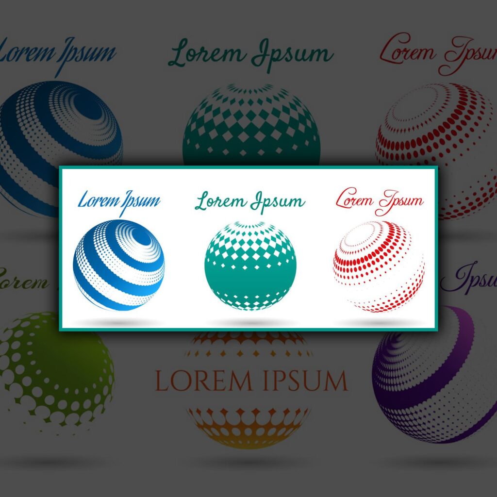 Abstract 3d Dot Spheres Logo Set – MasterBundles