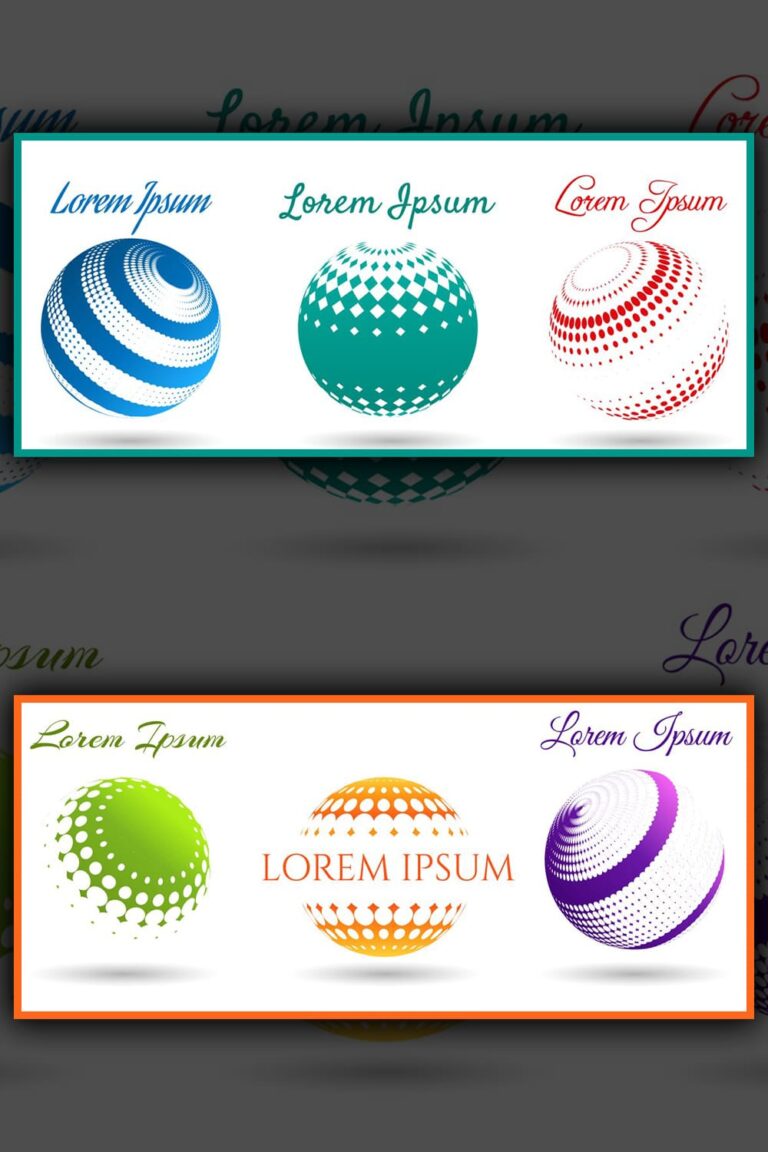 Abstract 3d Dot Spheres Logo Set – MasterBundles