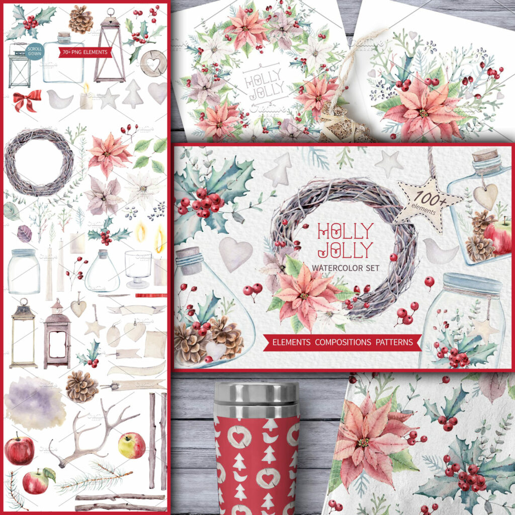 Watercolor Boo Halloween Set | MasterBundles