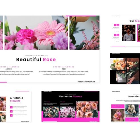 Beautiful Flowers - Powerpoint Template | Master Bundles