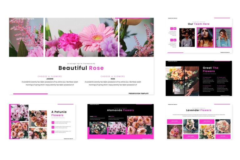 Beautiful Flowers - Powerpoint Template – MasterBundles