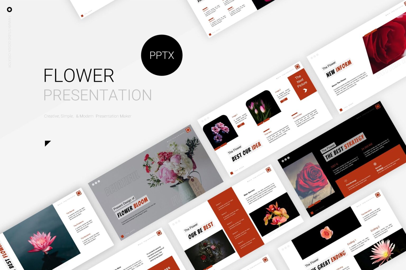 Flower Bloom - Powerpoint Template – MasterBundles