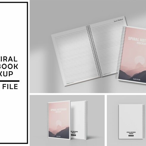 A5 Spiral Notebook Mockup | MasterBundles