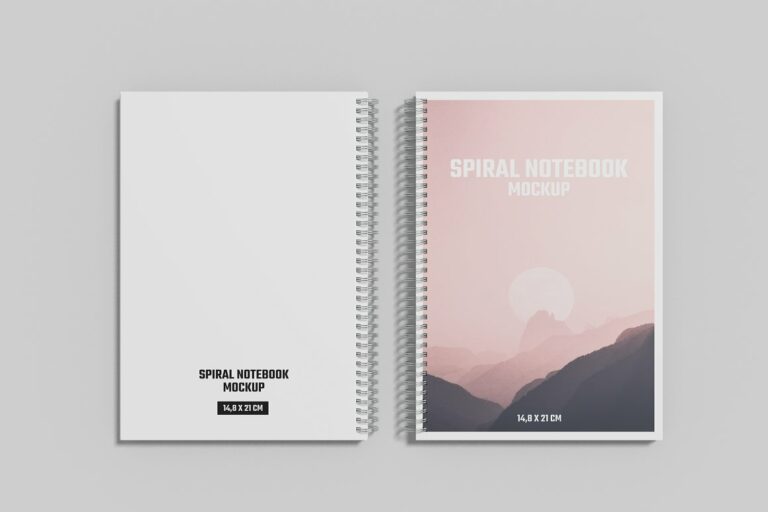 A5 Spiral Notebook Mockup – MasterBundles