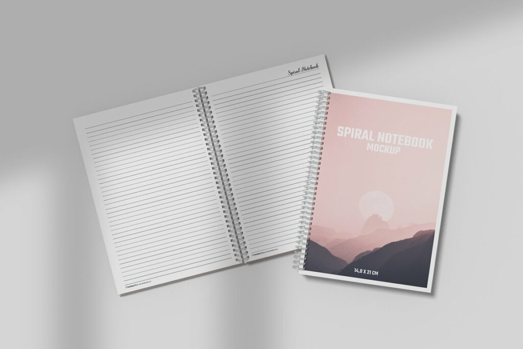 A5 Spiral Notebook Mockup – MasterBundles