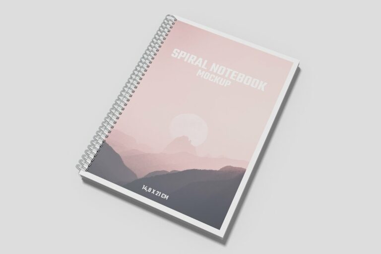A5 Spiral Notebook Mockup – MasterBundles