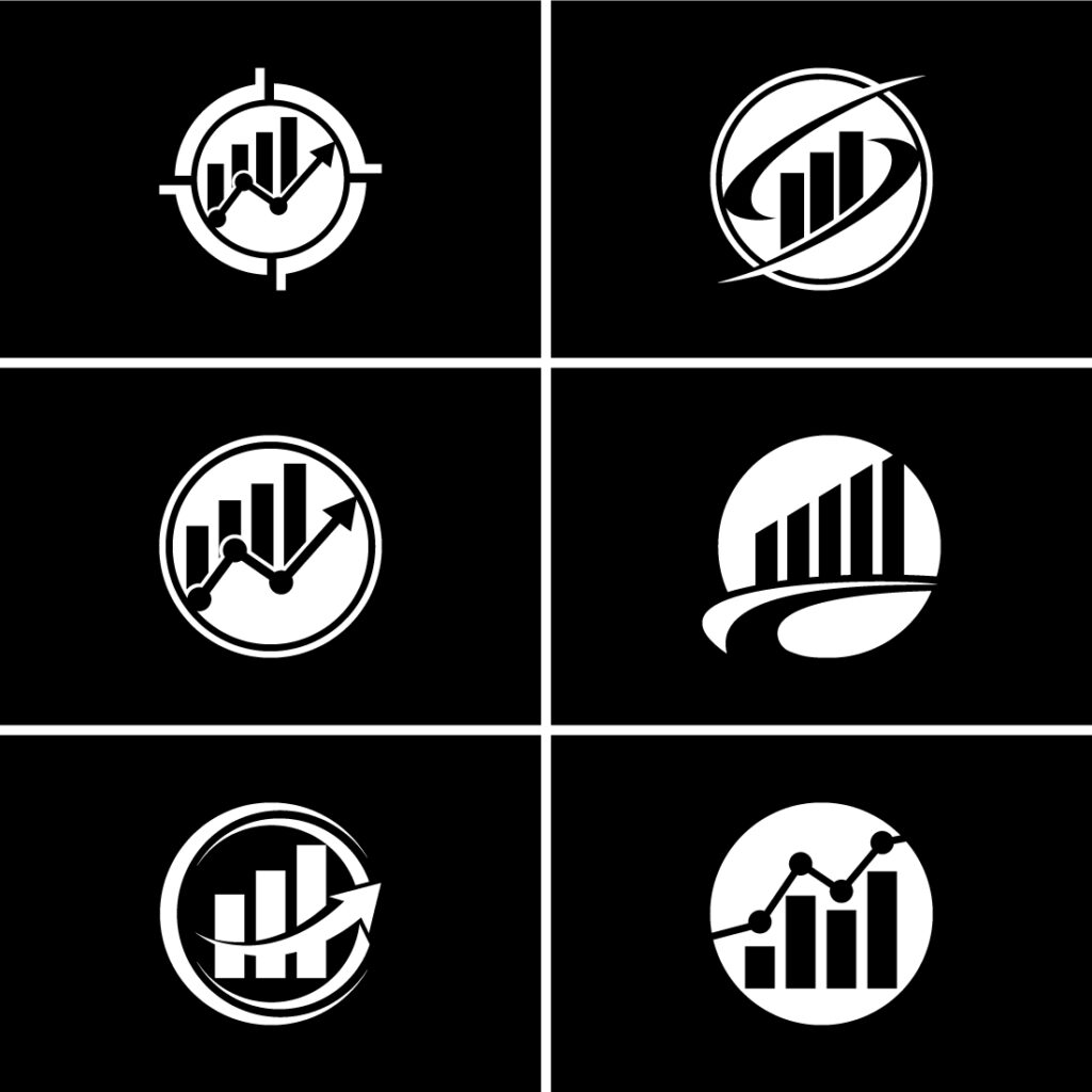 6 Finance and accounting logo design set vector template - MasterBundles