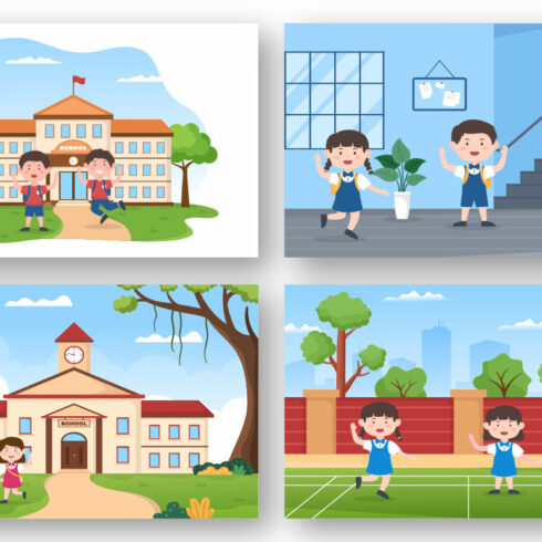 10 Students After School Illustration | MasterBundles