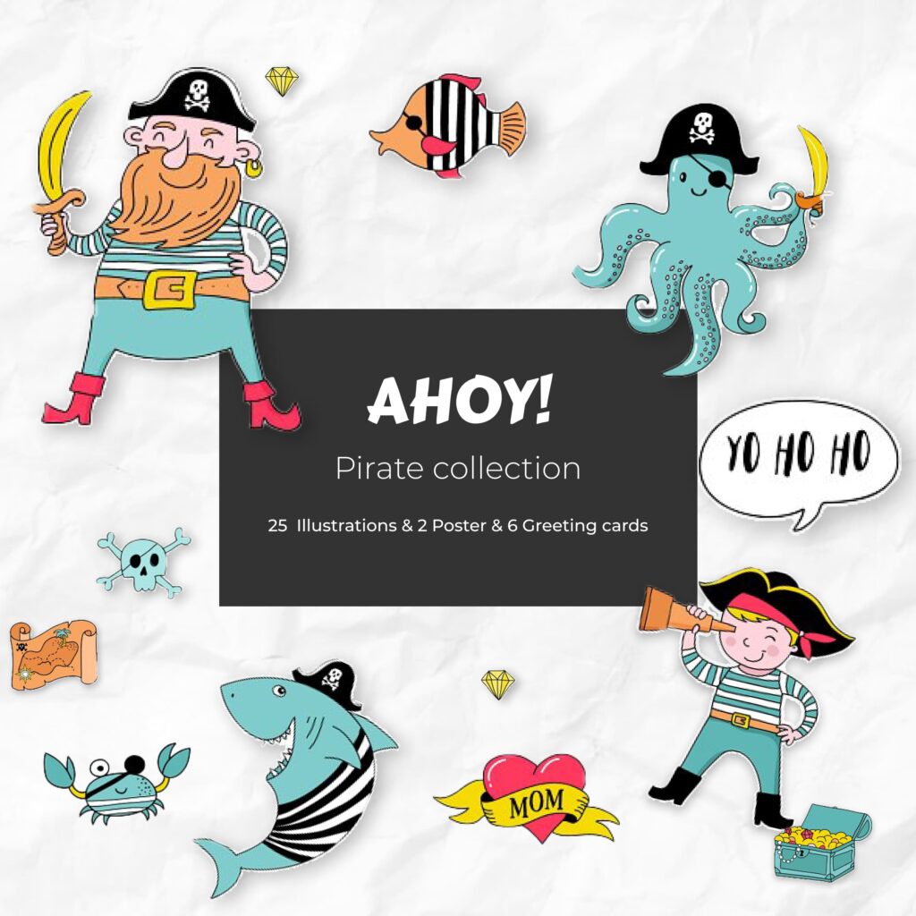 Pirate Clipart, Pirate Graphics & Illustrations, Pirate Ship ...