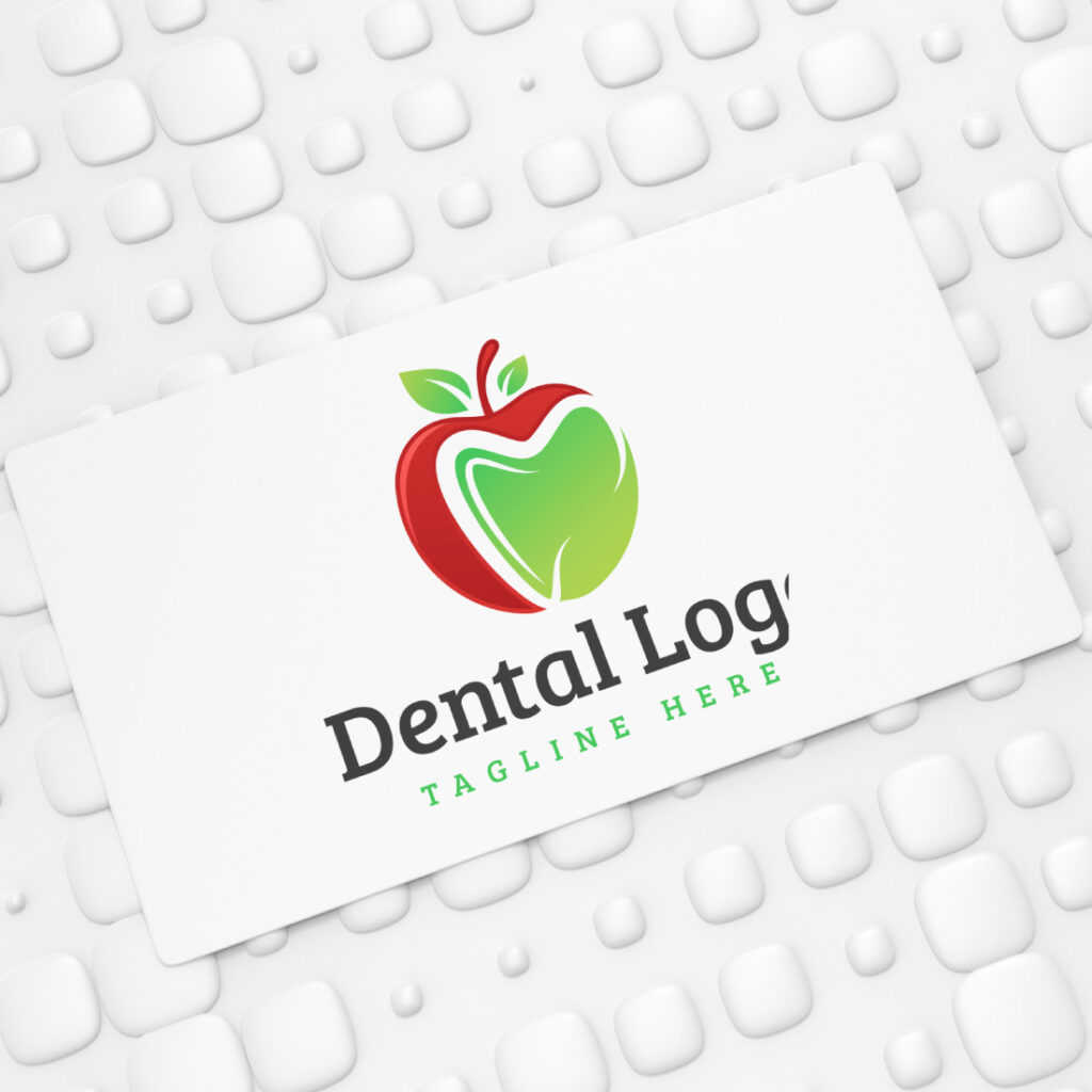 Apple dental logo. Fresh tooth logo design vector illustration ...