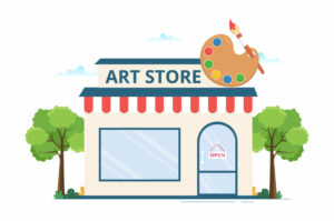 11 Art Store Of Painting Supplies Illustration - MasterBundles