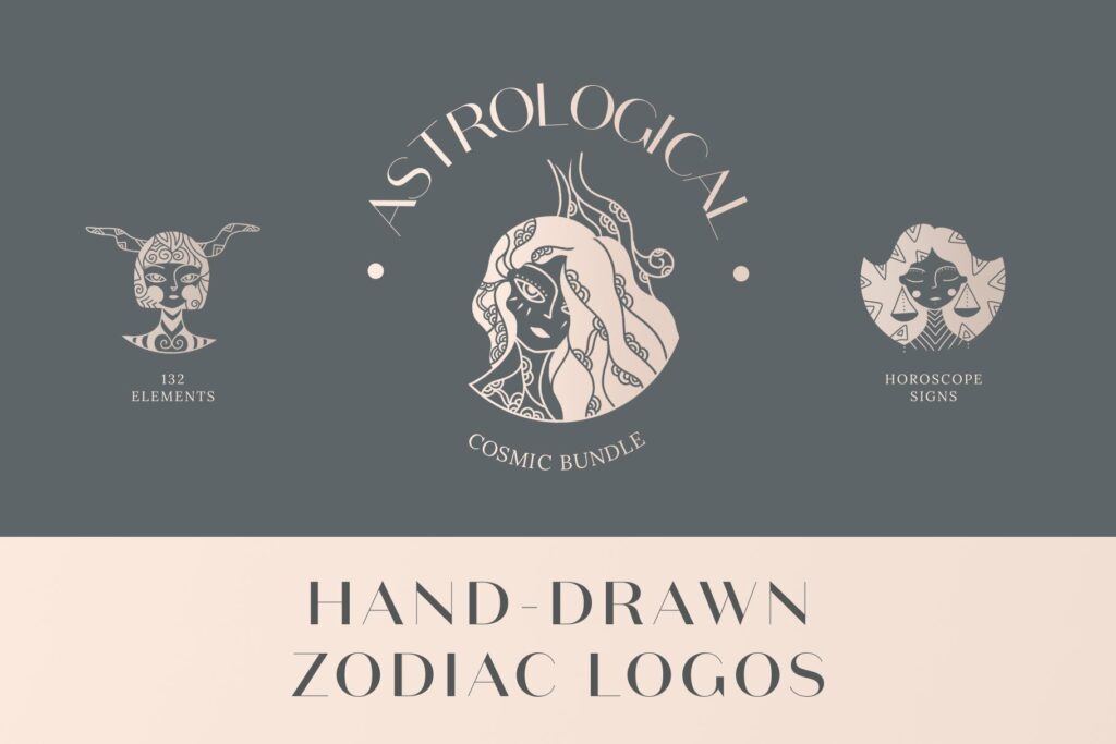 Horoscope & Zodiac Hand Drawn Logos – MasterBundles