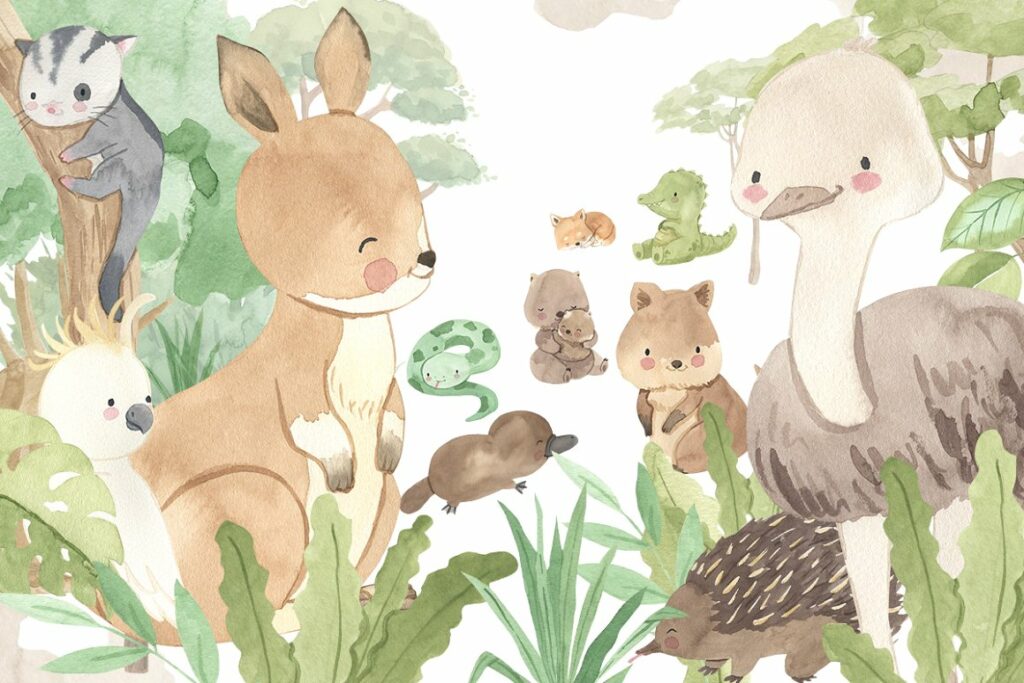 Australian Animals Watercolor Set – MasterBundles