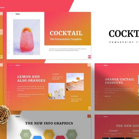 Cocktail PowerPoint Template – MasterBundles