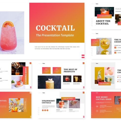 Cocktail Google Slides Template | Master Bundles