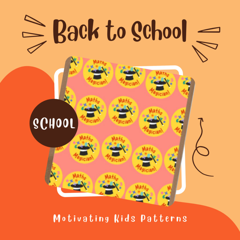 Back to School Motivating Kids Patterns on Purple Background | Master ...